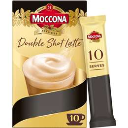 Moccona Double Shot Latte Coffee Sachets 10 Pack | Woolworths