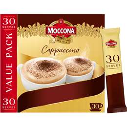 Moccona Coffee Sachets Cappuccino 30 Pack | Woolworths