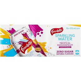 Frantelle Sparkling Water Tropical Passionfruit Cans 375ml X10 Pack ...