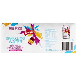 Frantelle Sparkling Water Tropical Passionfruit Multipack Cans 375ml X ...