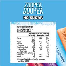 Zooper Dooper No Sugar 24 Pack | Woolworths
