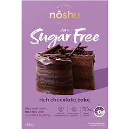 Noshu 98% Sugar Free Rich Chocolate Cake Mix 450g | Woolworths