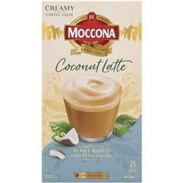 Moccona Coconut Latte Coffee Sachets 8 Pack | Woolworths