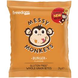 Messy Monkeys Wholegrain Bites Burger 6 Pack | Woolworths