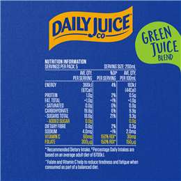 Daily Juice Co Green Blend & Folate 1l | Woolworths