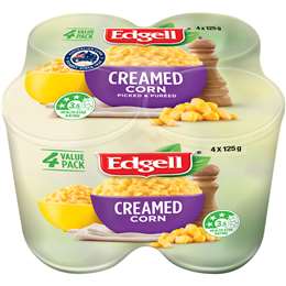 Edgell Creamed Corn Value Pack 4x125g | Woolworths