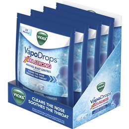 Vicks Vapodrops Xtra Strong Menthol Blast 16 Pack | Woolworths