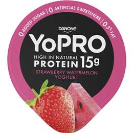 Yopro Danone High Protein Yoghurt Strawberry Watermelon 160g | Woolworths
