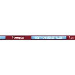 Pampas Shortcrust Pastry 5 Sheets 25% Reduced Fat 1kg | Woolworths