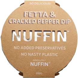 Nuffin Fetta & Cracked Pepper Dip 200g | Woolworths
