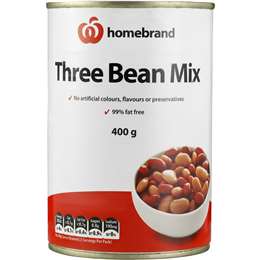 Homebrand Beans Three Mix 400g | Woolworths