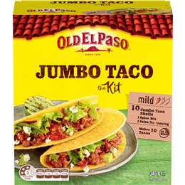 Old El Paso Jumbo Taco Kit Mexican Style Taco Kit 345g | Woolworths