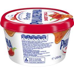 Philadelphia Sweet Chilli Cream Cheese Pourover Tub 250g | Woolworths