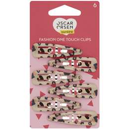 Oscar Orsen Fashion One Touch Clips 6 Pack | Woolworths