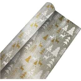 Christmas Wrapping Paper Gold & Silver 3m 3 Pack | Woolworths