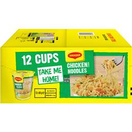 Maggi Chicken Noodle Cups 12 Pack | Woolworths
