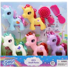 Wonder Pony Land Small Ponies 5 Piece Set Assorted Each | Woolworths