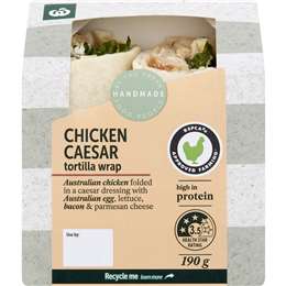 Woolworths Chicken Caesar Wrap 190g | Woolworths