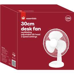 Essentials 30cm Desk Fan Each | Woolworths