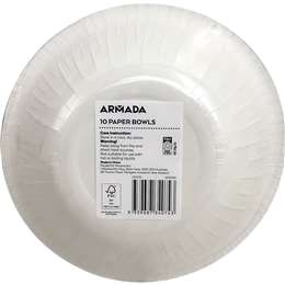 Armada Paper Bowls Blue Watercolour 10 Pack | Woolworths