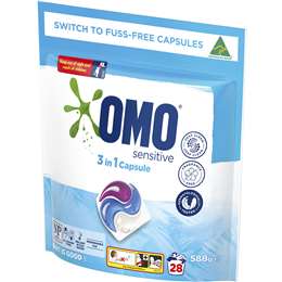 Omo Sensitive 3 In 1 Capsule 28 Pack | Woolworths