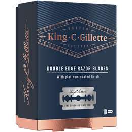 Gillette King C Double Edge Razor Blades 10 Pack | Woolworths