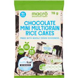 Macro Mini Multigrain Rice Cakes Vegan Chocolate Snack Packs 78g X 6 ...