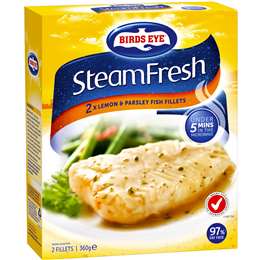 Birds Eye Steam Fresh Lemon & Parsley Fish Fillets 360g | Woolworths