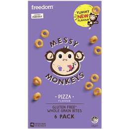 Messy Monkeys Gluten Free Whole Grain Bites Pizza Flavour 6 Pack ...
