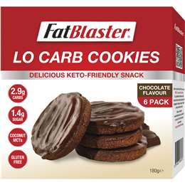 Fat Blaster Lo Carb Cookies Chocolate 6 Pack | Woolworths