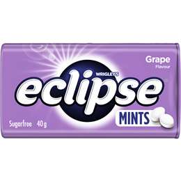 Eclipse Grape Sugar Free Mints Tin 40g | Woolworths