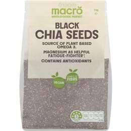 Macro Black Chia Seeds 1kg | Woolworths