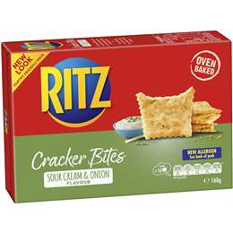Ritz Sour Cream & Onion Cracker Bites 160g | Woolworths