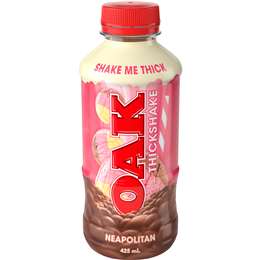 Oak Thickshake Neapolitan Flavoured Milk 425ml | Woolworths
