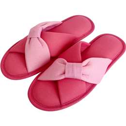 Valentine's Day Slippers Dark Pink One Size Each | Woolworths