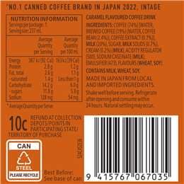 Suntory Boss Coffee Iced Caramel Latte 237ml | Woolworths
