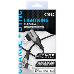Crest Lightning To Usb-a 1.5m Ultra Durable Cable Each | Woolworths