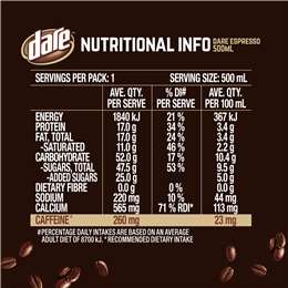 Dare Intense Espresso Iced Coffee 500ml | Woolworths