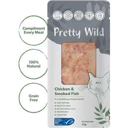 Pretty Wild Cat Food Chicken & Smoked Fish 25g | Woolworths