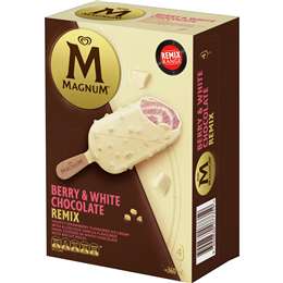 Magnum Berry & White Chocolate Remix 4 Pack | Woolworths