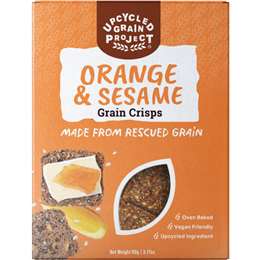 Upcycled Grain Project Orange & Sesame Grain Crisps 90g | Woolworths