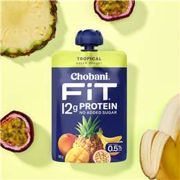 Chobani Fit Tropical High Protein Greek Yoghurt Pouch 140g | Woolworths
