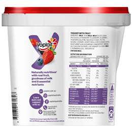 Yoplait Mixed Berry Yogurt 1kg | Woolworths