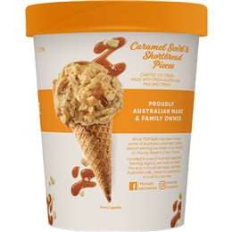 Bulla Murray St Caramel Swirl & Shortbread Pieces Ice Cream 1l | Woolworths