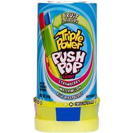 Topps Push Pop Lollipop Triple Power 34g | Woolworths