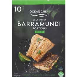 Ocean Chef Barramundi Portions Skin On 10 Pack | Woolworths
