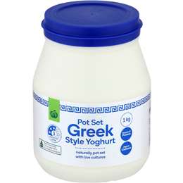 Woolworths Pot Set Greek Style Yoghurt 1k | Woolworths