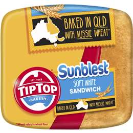 Tip Top Sunblest White Sandwich Bread 700g | Woolworths