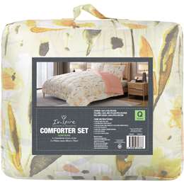 Inspire Comforter Set Queen Bed Floral Each | Woolworths