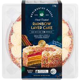 Woolworths Rainbow Layer Cake Each | Woolworths
